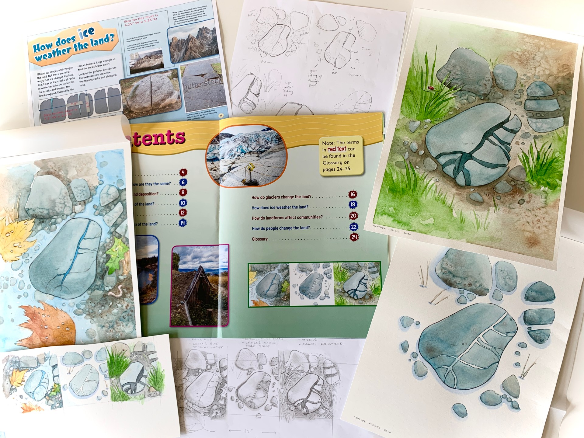 Wind, Water & Ice illustrations – Heather Castles Illustration