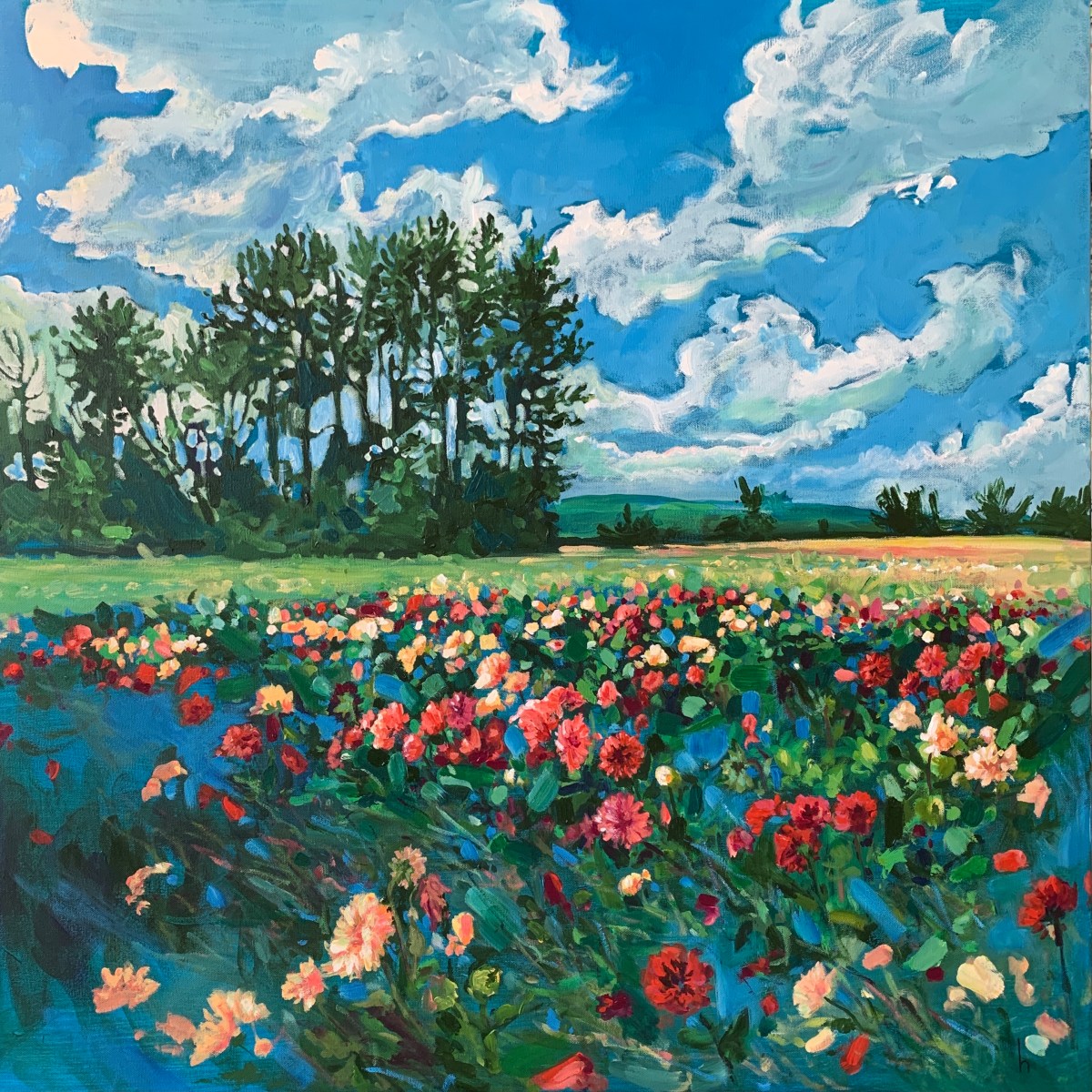 Art at Andrews : dahlia bloom – Heather Castles Illustration